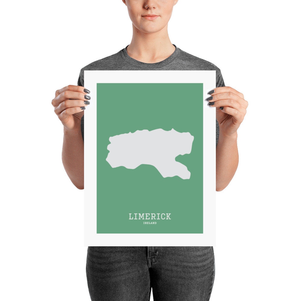 Limerick Map Print // Map of Limerick Print // Limerick Art Print ...
