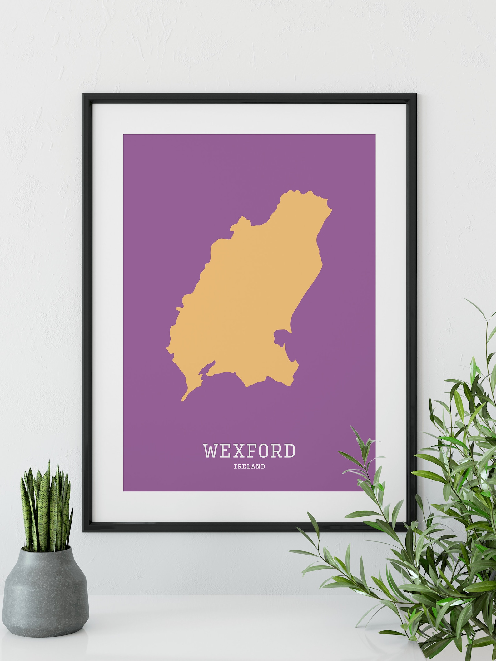 Wexford Map Print // Map of Wexford Print // Wexford Art Print - Etsy