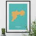 Offaly Map Print // Map of Offaly Print // Offaly Art Print // Offaly ...
