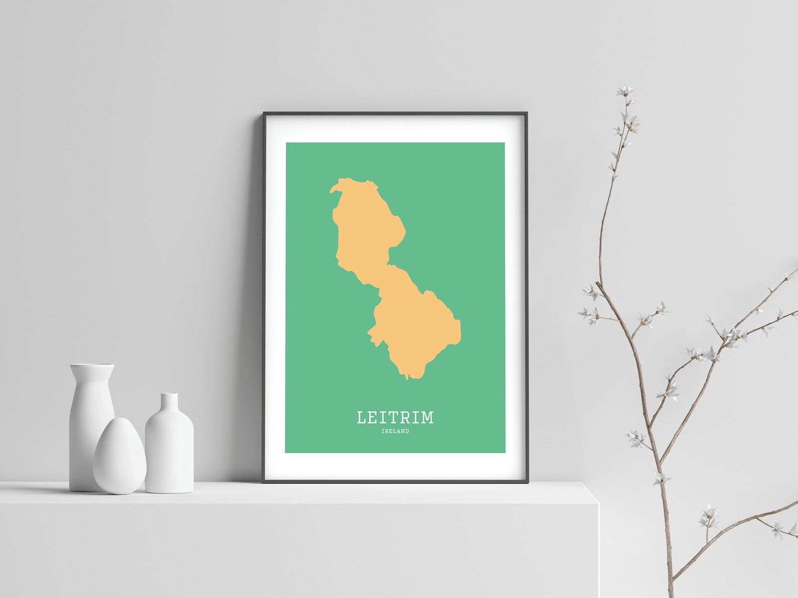 Leitrim Map Print // Map of Leitrim Print // Leitrim Art Print - Etsy