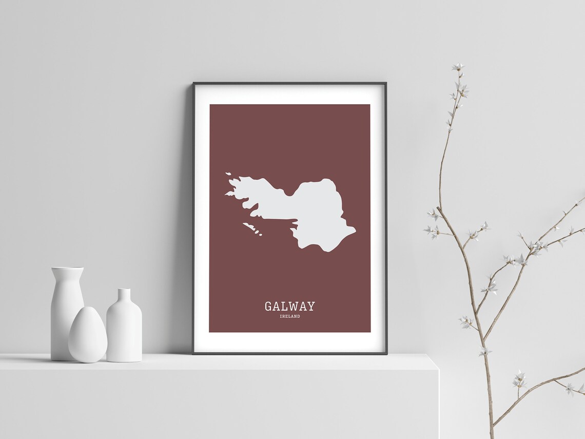 Galway Map Print // Map of Galway Print // Galway Art Print // - Etsy