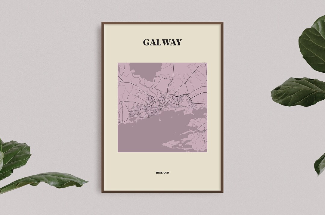 Galway Map Print // Map of Galway Print // Galway City // Galway Map ...