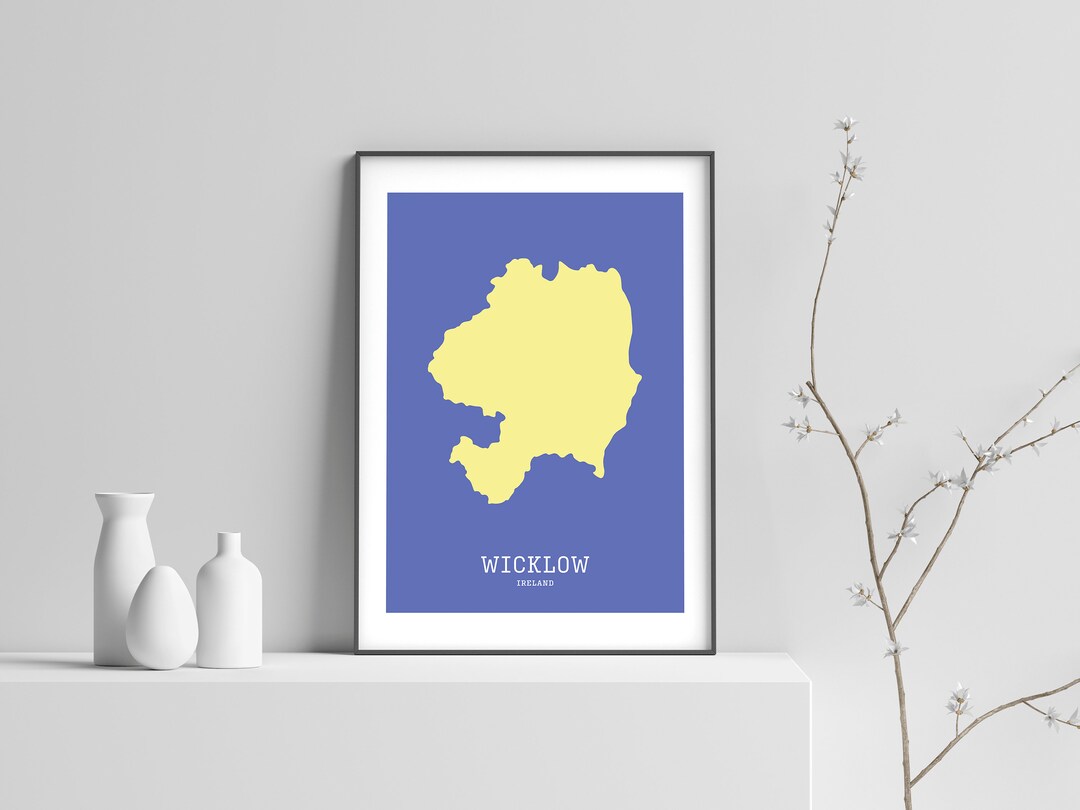Wicklow Map Print, Modern Irish Wall Art - Etsy