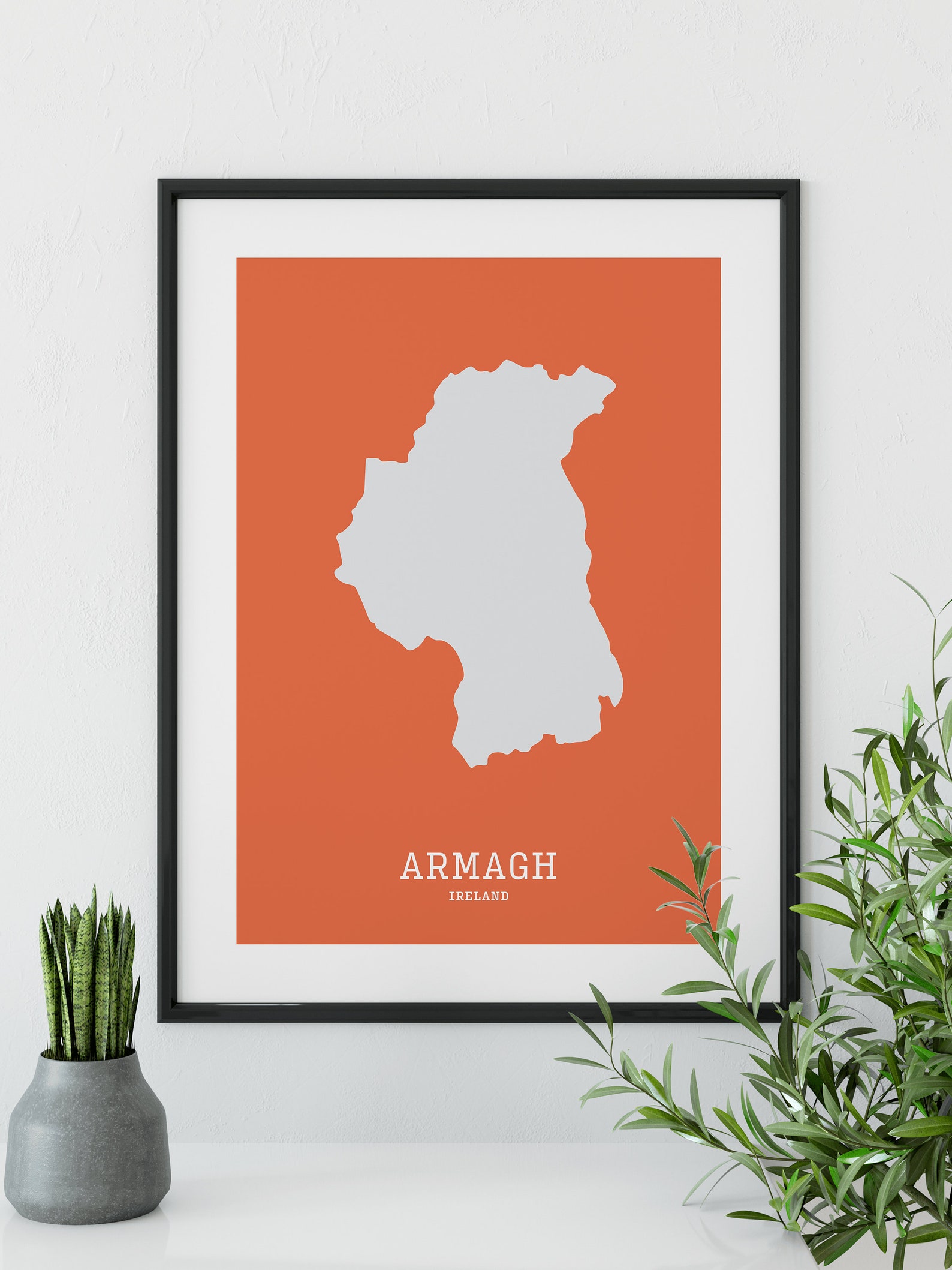 Armagh Map Print // Map of Armagh Print // Armagh Art Print // Armagh ...