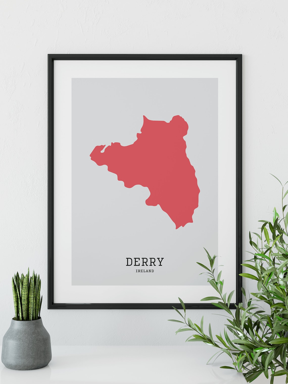 Derry Map Print // Map of Derry Print // Derry Art Print // Derry Map ...