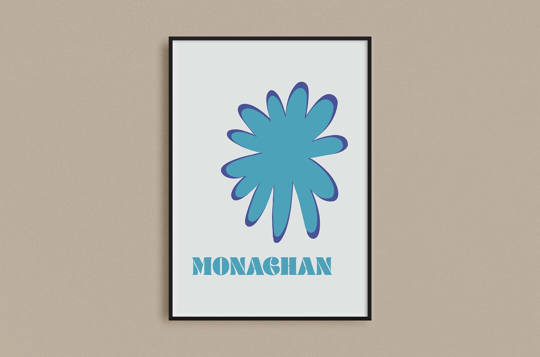 County Monaghan Print | Irish Botanical Print | Counties of Ireland ...