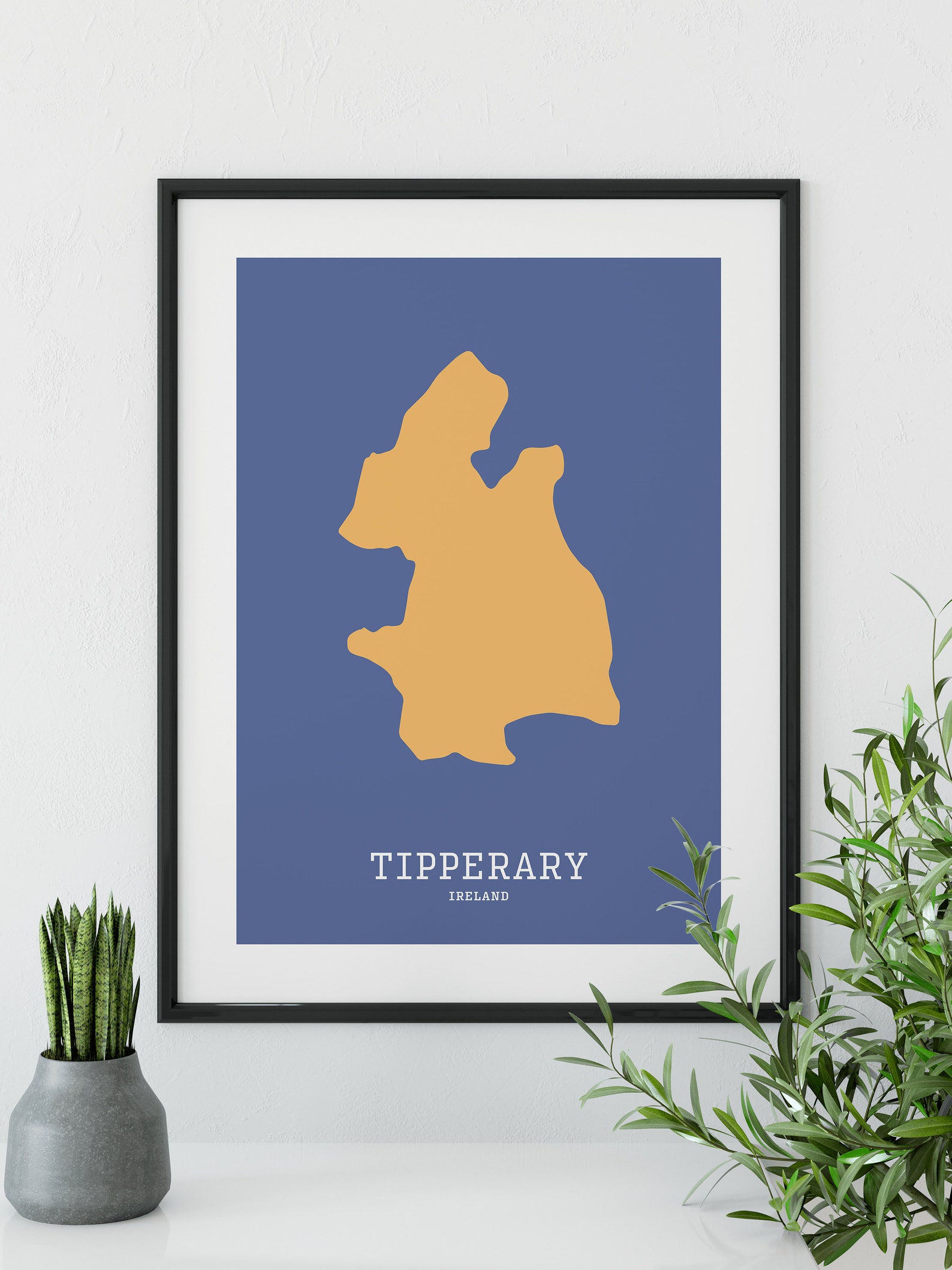 Tipperary Map Print // Map of Tipperary Print // Tipperary Art Print ...