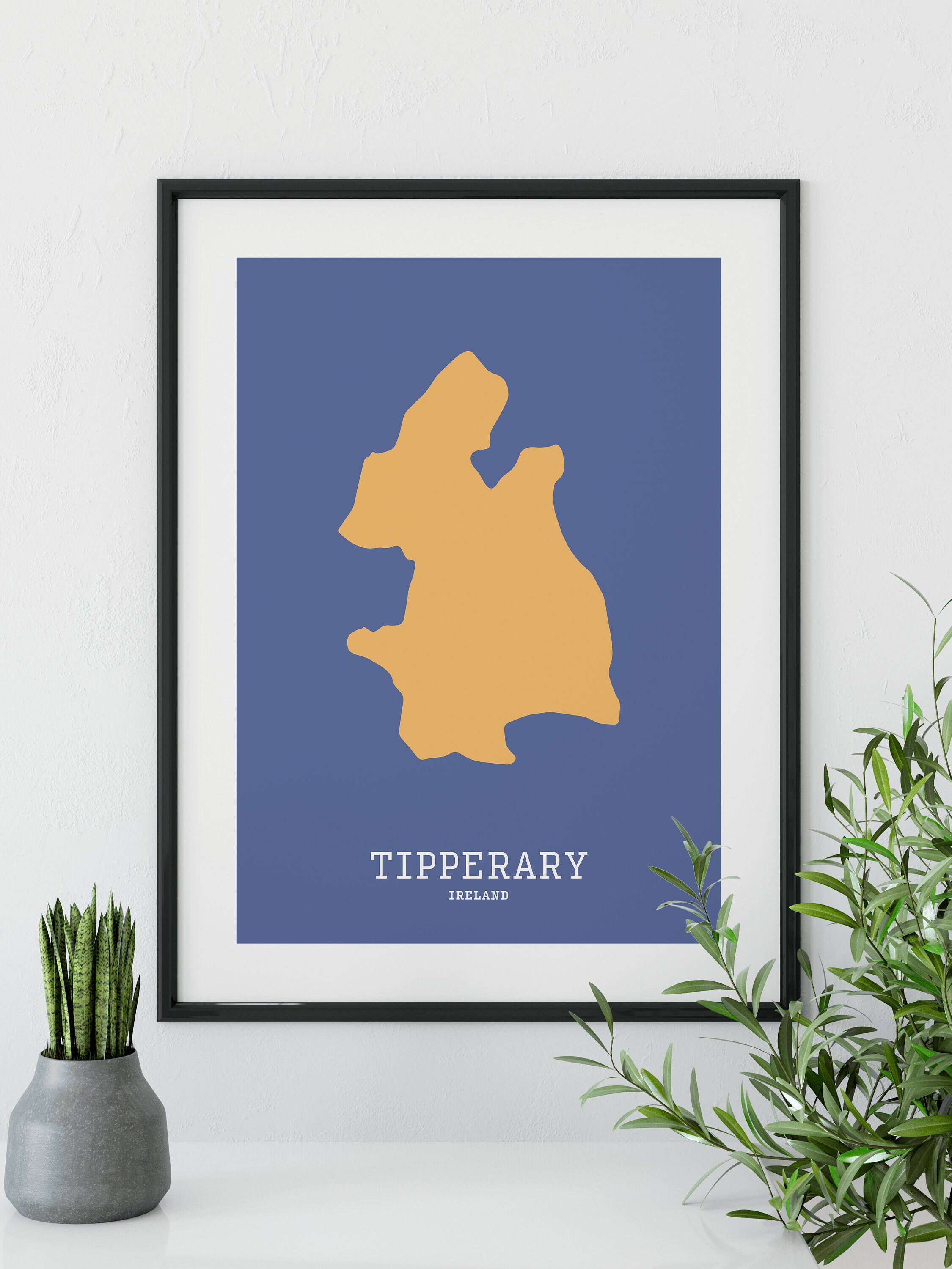 Tipperary Map Print // Map of Tipperary Print // Tipperary Art Print ...