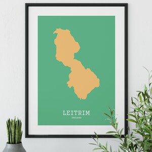 Leitrim Map Print // Map of Leitrim Print // Leitrim Art Print ...