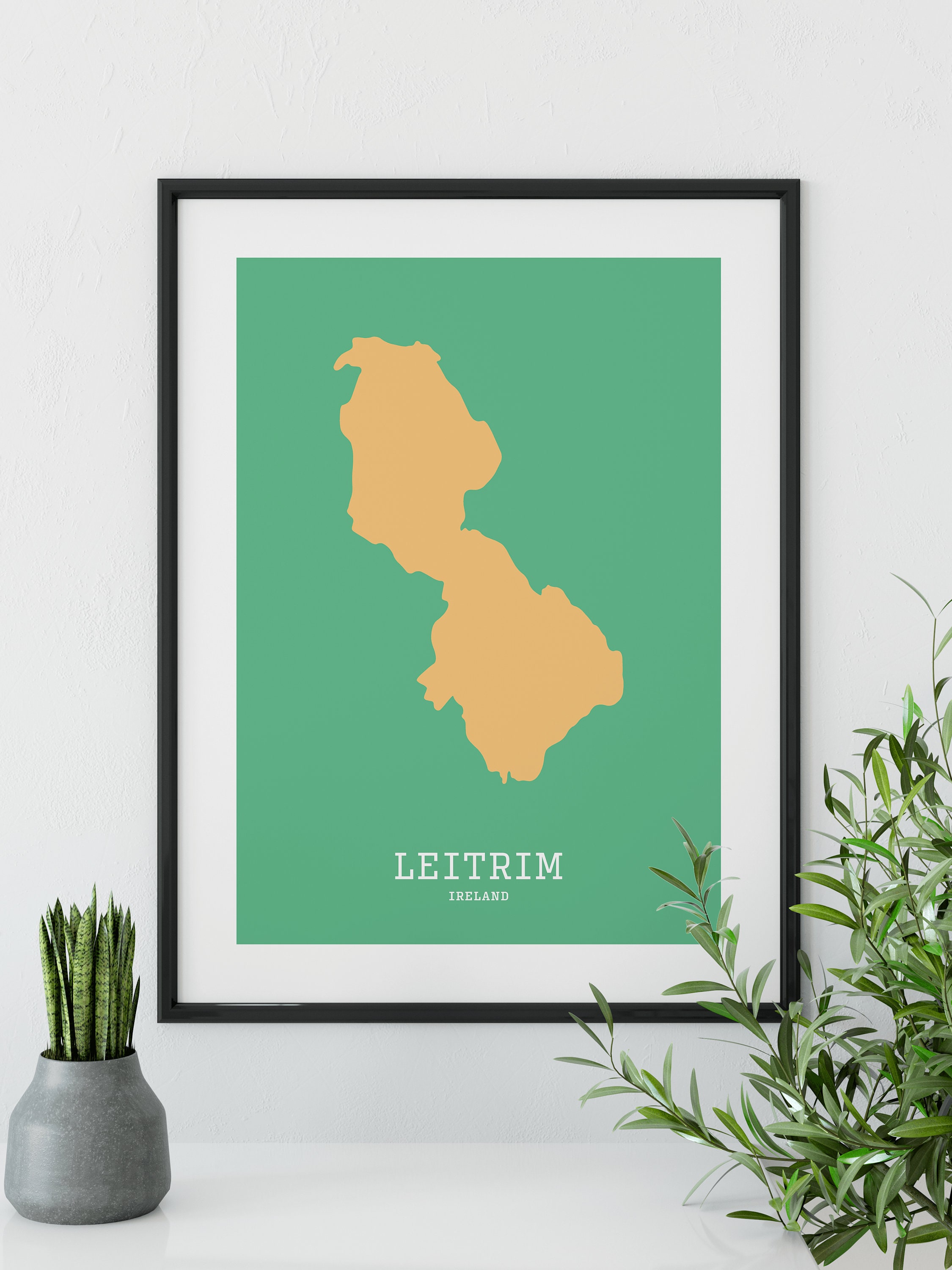 Leitrim Map Print // Map of Leitrim Print // Leitrim Art Print - Etsy