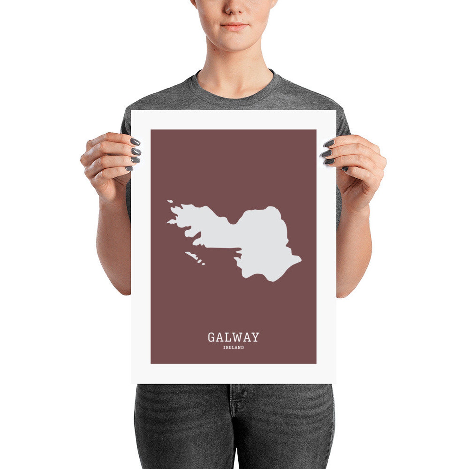 Galway Map Print // Map of Galway Print // Galway Art Print // - Etsy