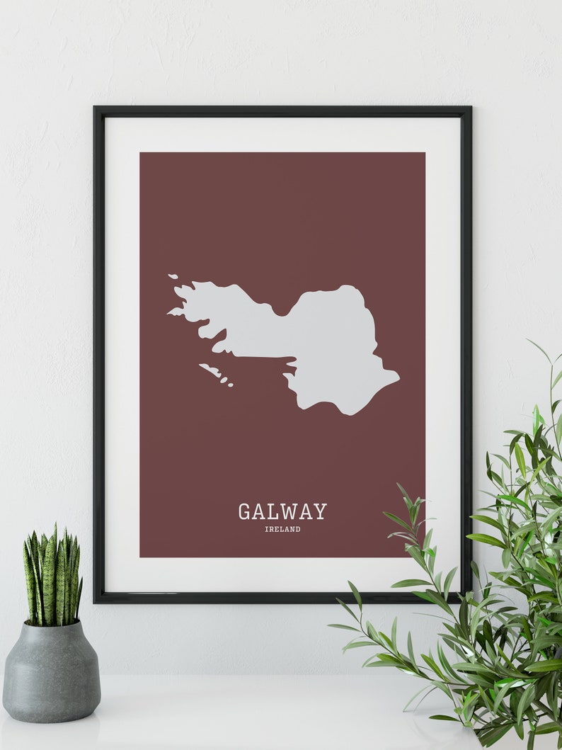 Galway Map Print // Map of Galway Print // Galway Art Print // - Etsy