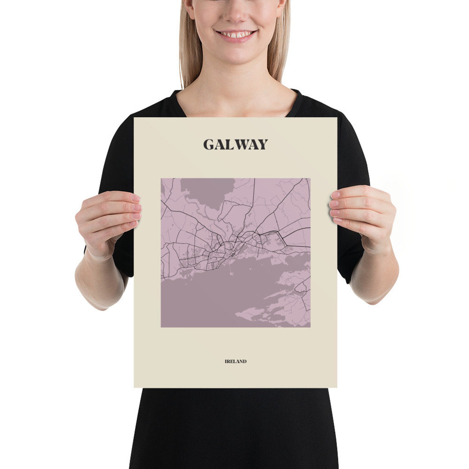 Galway Map Print // Map of Galway Print // Galway City // Galway Map ...