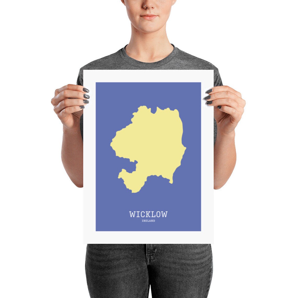 Wicklow Map Print // Map of Wicklow Print // Wicklow Art Print ...