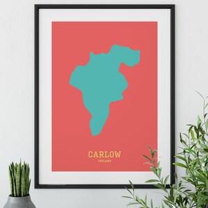 Carlow Map Print // Map of Carlow Print // Carlow Art Print // Carlow ...