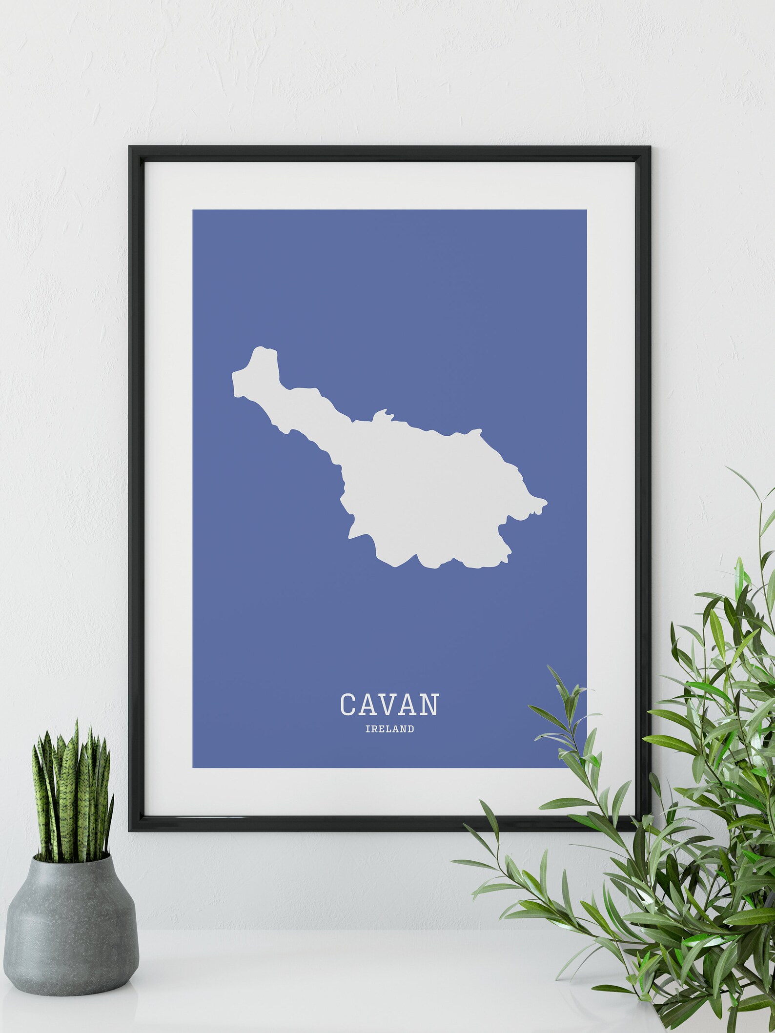 Cavan Map Print, County Cavan Ireland Wall Art - Etsy