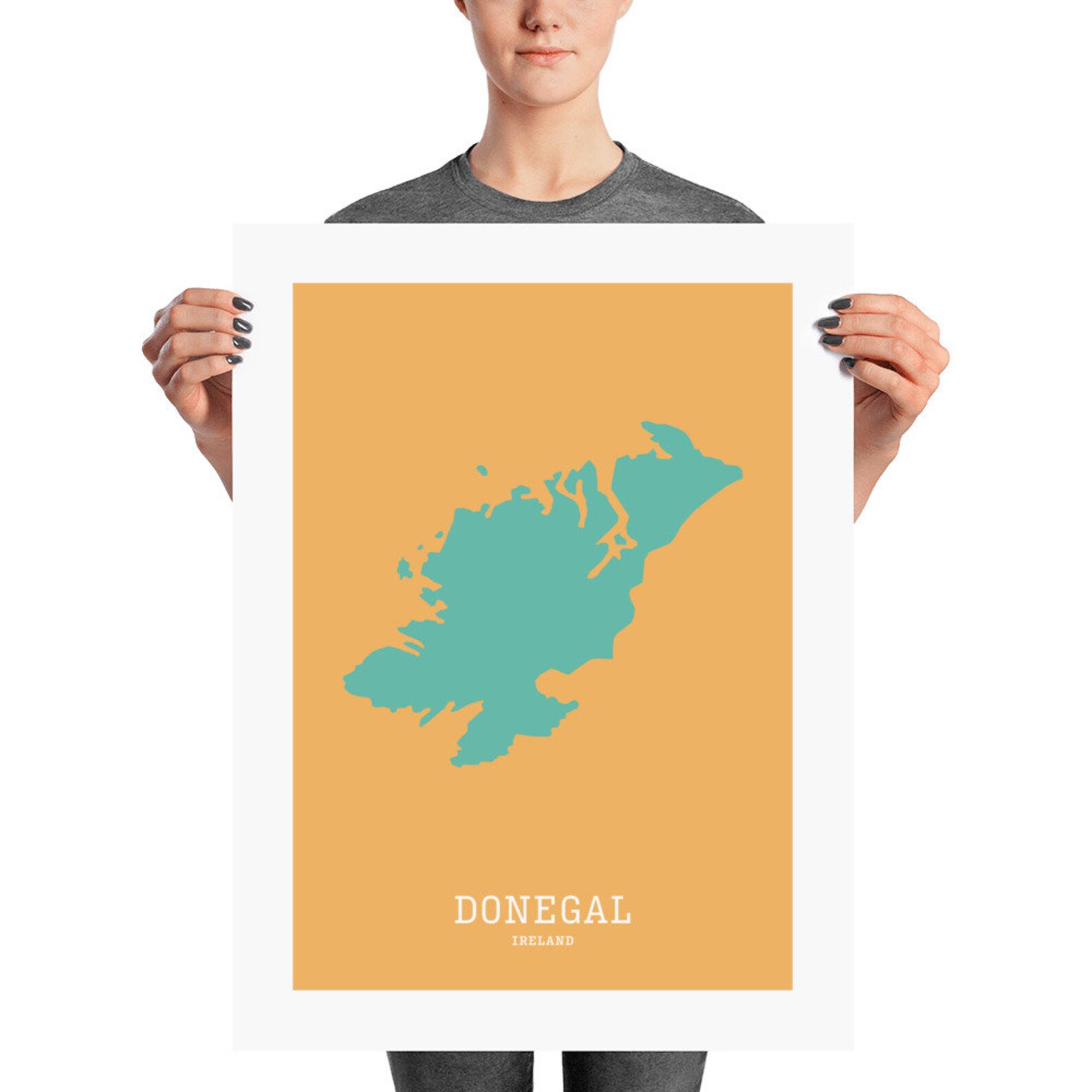 Donegal Map Print // Map of Donegal Print // Donegal Art Print ...