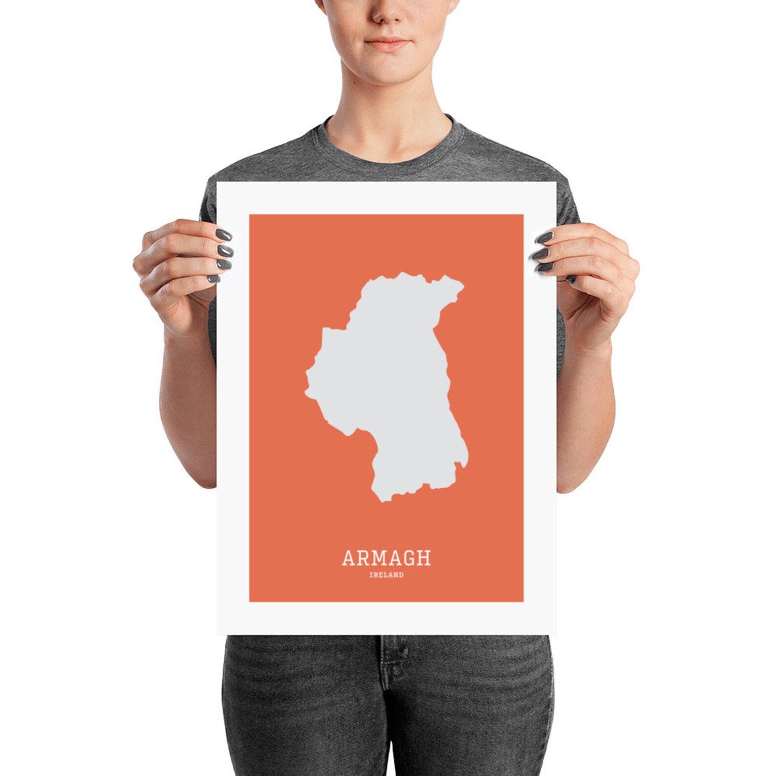 Armagh Map Print // Map of Armagh Print // Armagh Art Print // Armagh ...