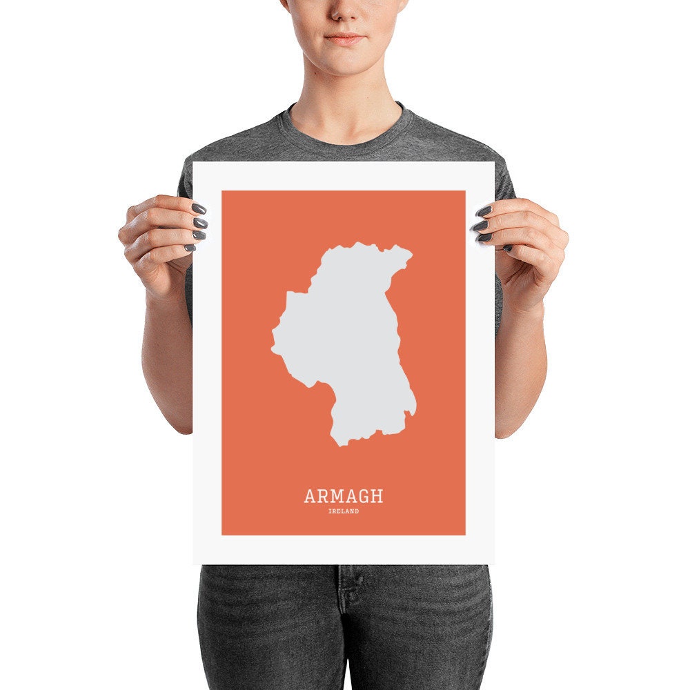 Armagh Map Print // Map of Armagh Print // Armagh Art Print // Armagh ...