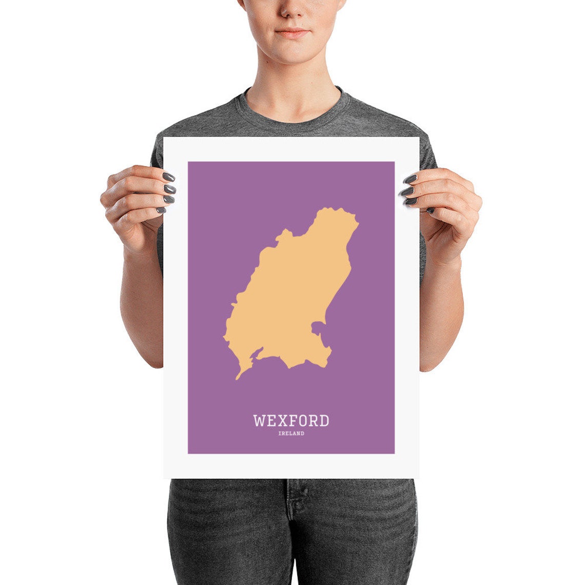 Wexford Map Print // Map of Wexford Print // Wexford Art Print - Etsy