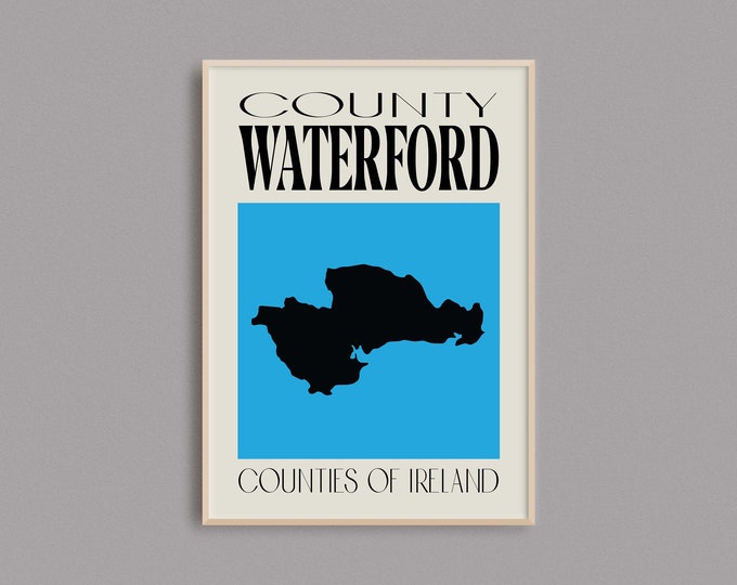 County Waterford for the 'craic' Map Irish Themed Word Art Print With ...