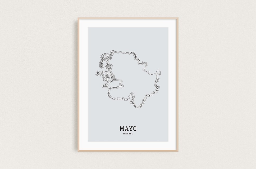 Map Line Art | County Mayo Map | Ireland Map Print | Minimal Map Print ...