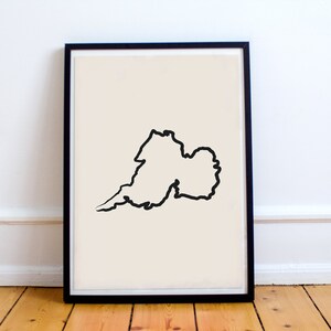 Clare Art Print // Map of Clare Print // County Clare // Clare Map ...