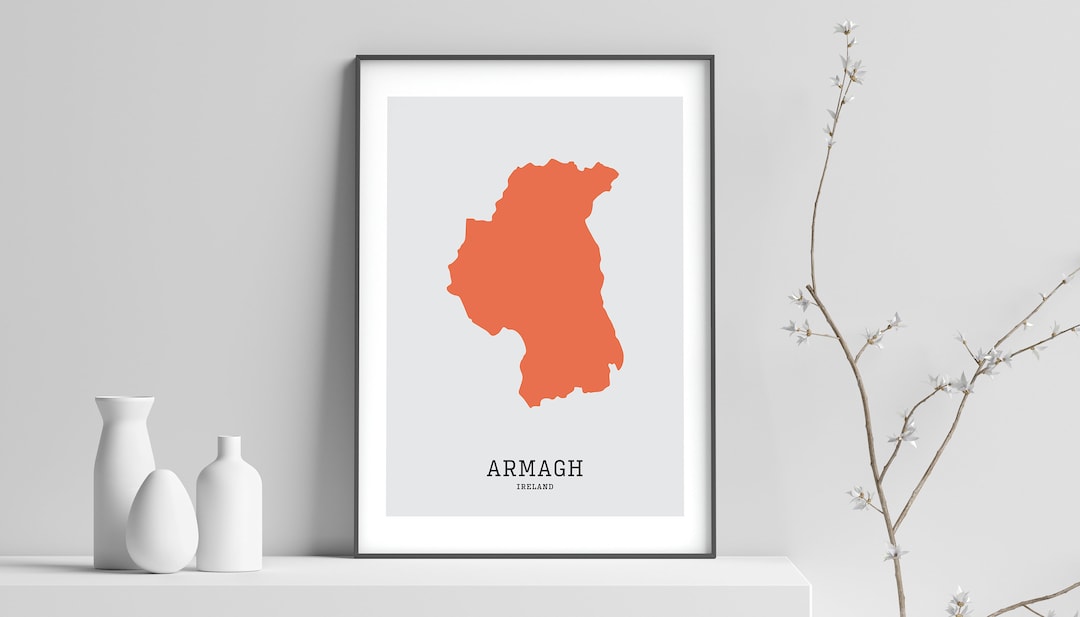 Armagh Map Print // Map of Armagh Print // Armagh Art Print // Armagh ...