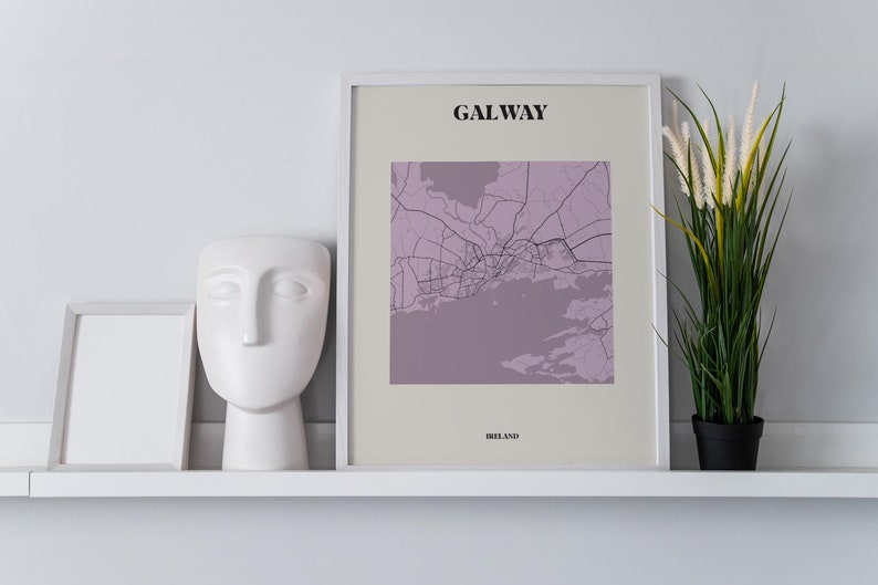 Galway Map Print // Map of Galway Print // Galway City // Galway Map ...
