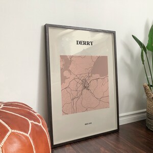 Derry Map Print // Map of Derry Print // Derry City // Derry Map ...