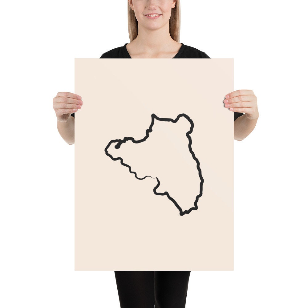 Derry Art Print // Map of Derry Print // County Derry // Derry Map ...