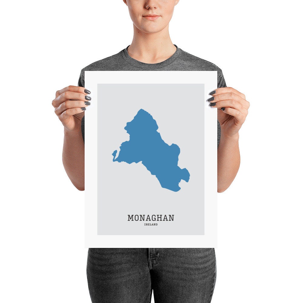 Monaghan Map Print // Map of Monaghan Print // Monaghan Art Print ...