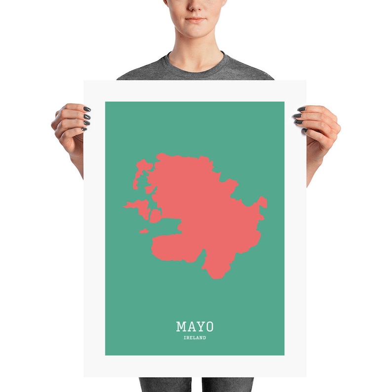 Mayo Map Print // Map of Mayo Print // Mayo Art Print // Mayo Map ...
