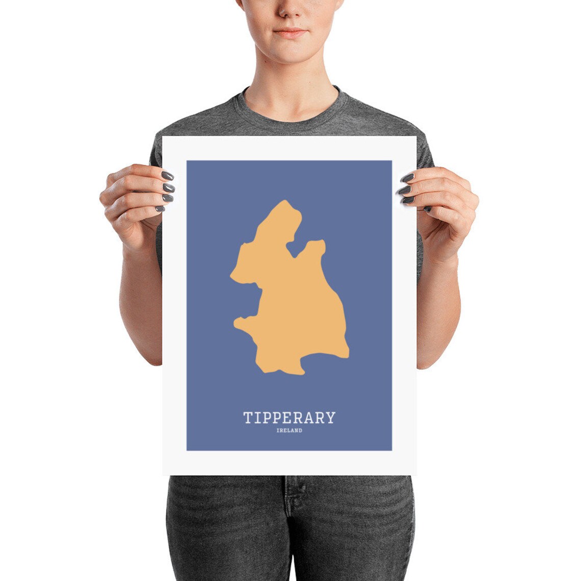 Tipperary Map Print // Map of Tipperary Print // Tipperary Art - Etsy