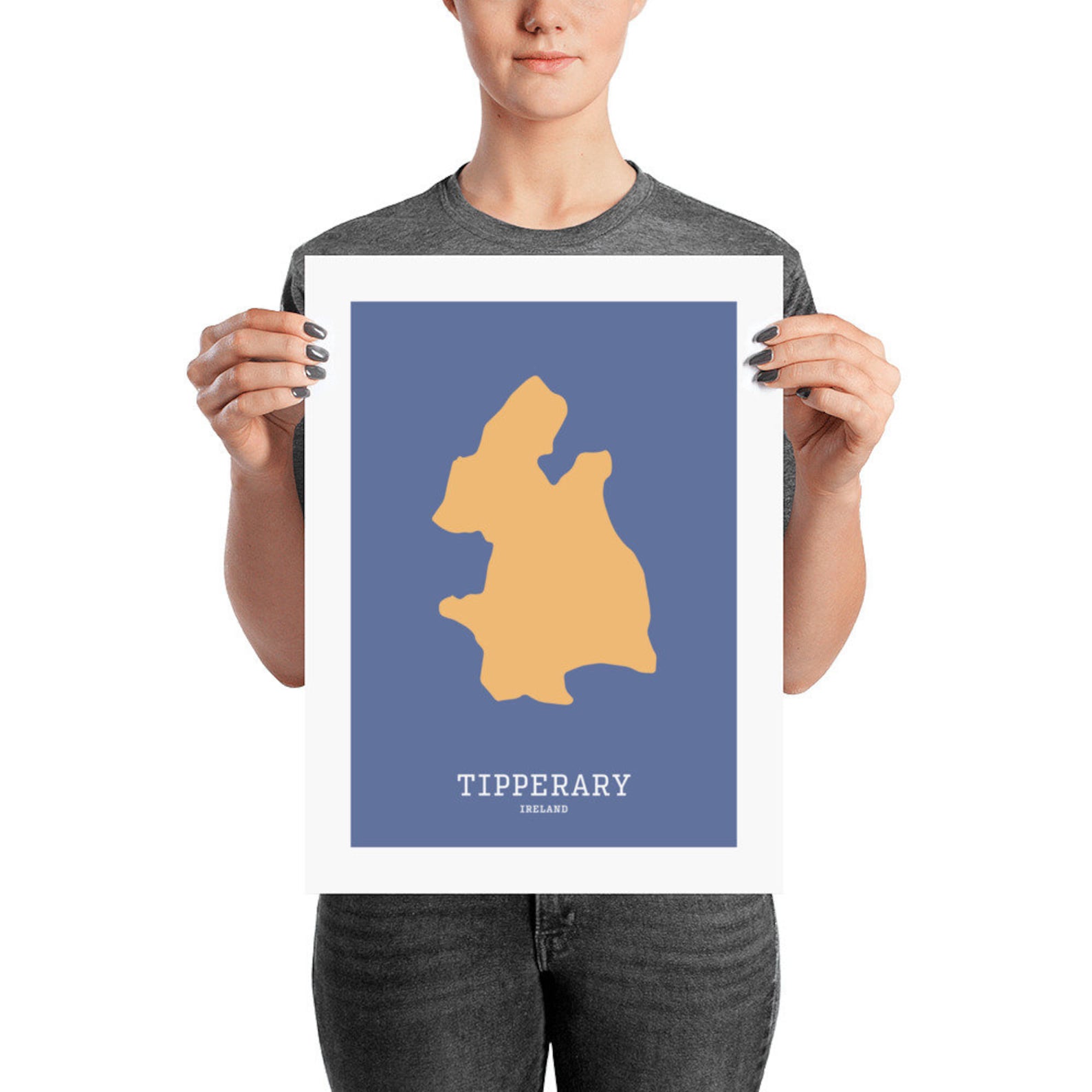 Tipperary Map Print // Map of Tipperary Print // Tipperary Art Print ...