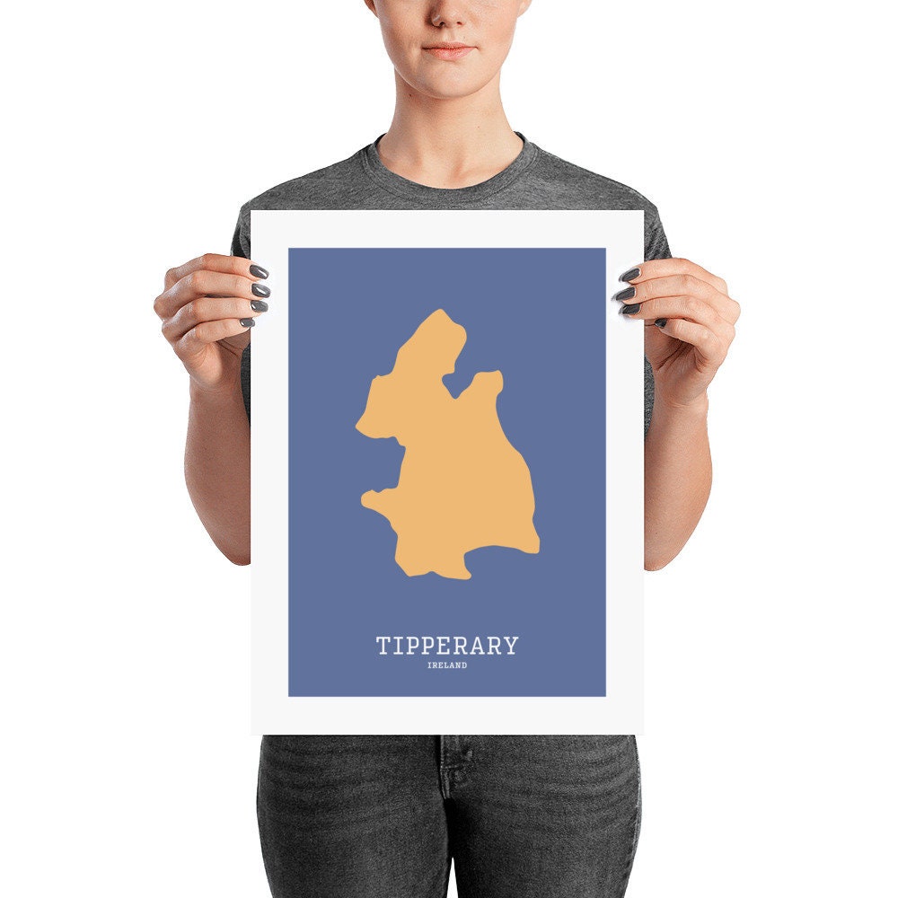 Tipperary Map Print // Map of Tipperary Print // Tipperary Art Print ...