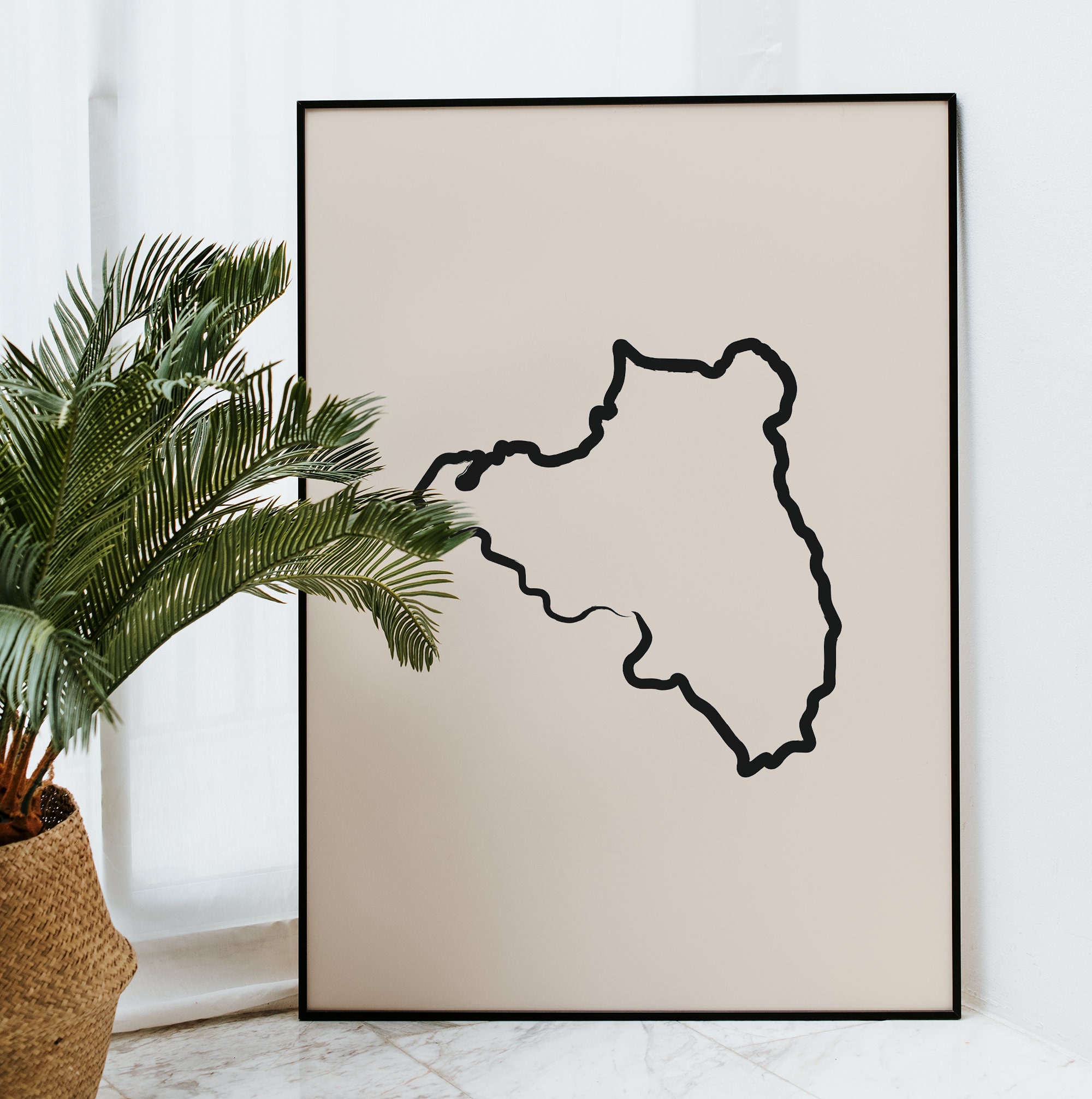 Derry Art Print // Map of Derry Print // County Derry // Derry Map ...
