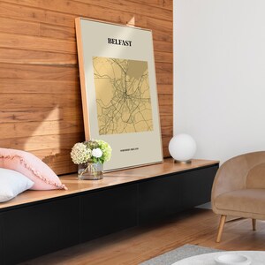Belfast Map Print // Map of Belfast Print // Belfast City // Belfast ...