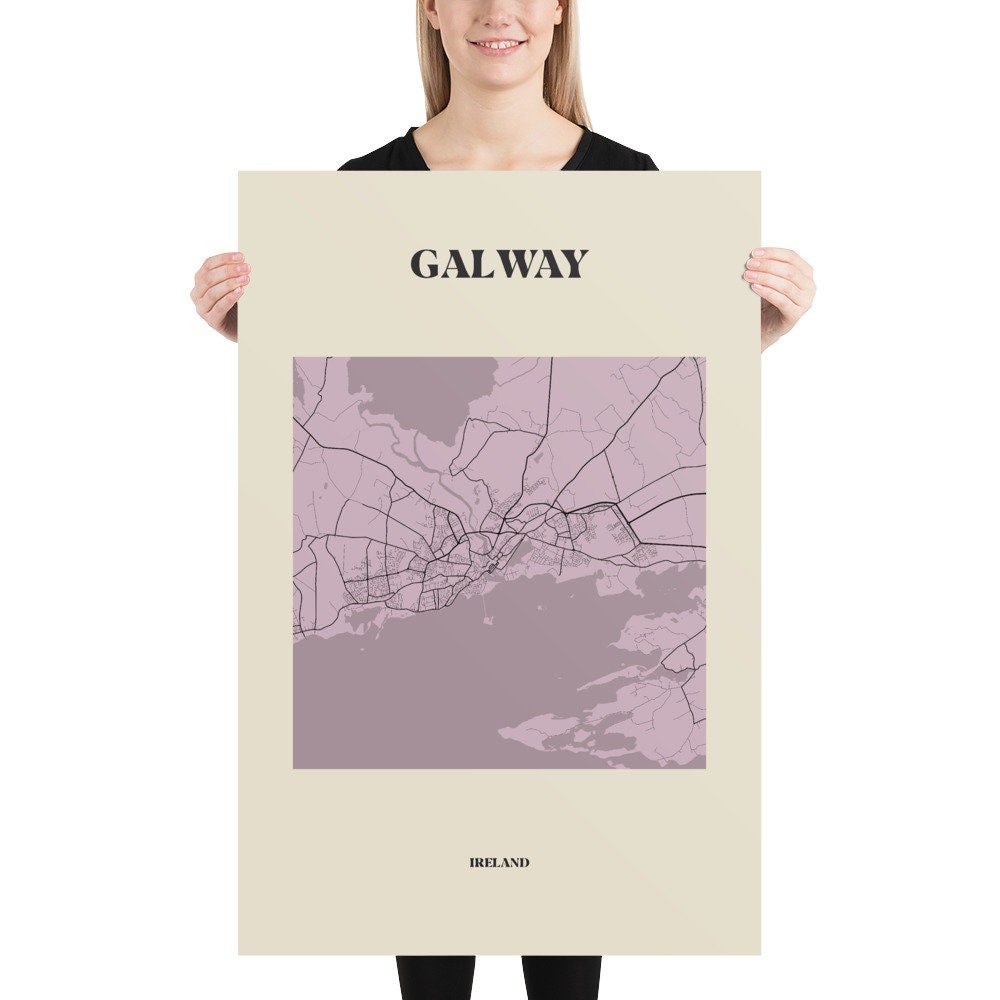 Galway Map Print // Map of Galway Print // Galway City // Galway Map ...