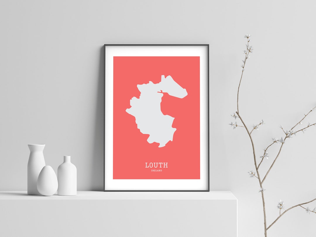 Louth Map Print // Map of Louth Print // Louth Art Print // Louth Map ...