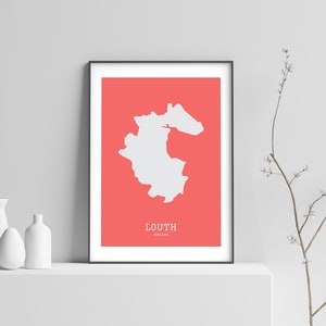 Louth Map Print // Map of Louth Print // Louth Art Print // Louth Map ...