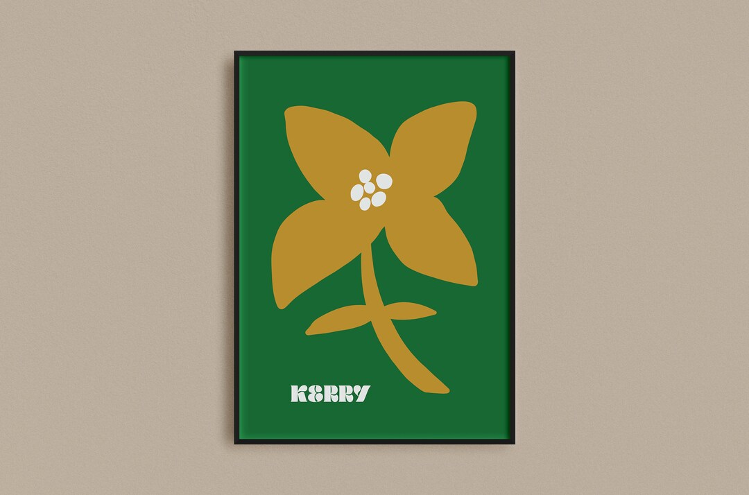 County Kerry Print | Irish Botanical Print | Counties of Ireland ...