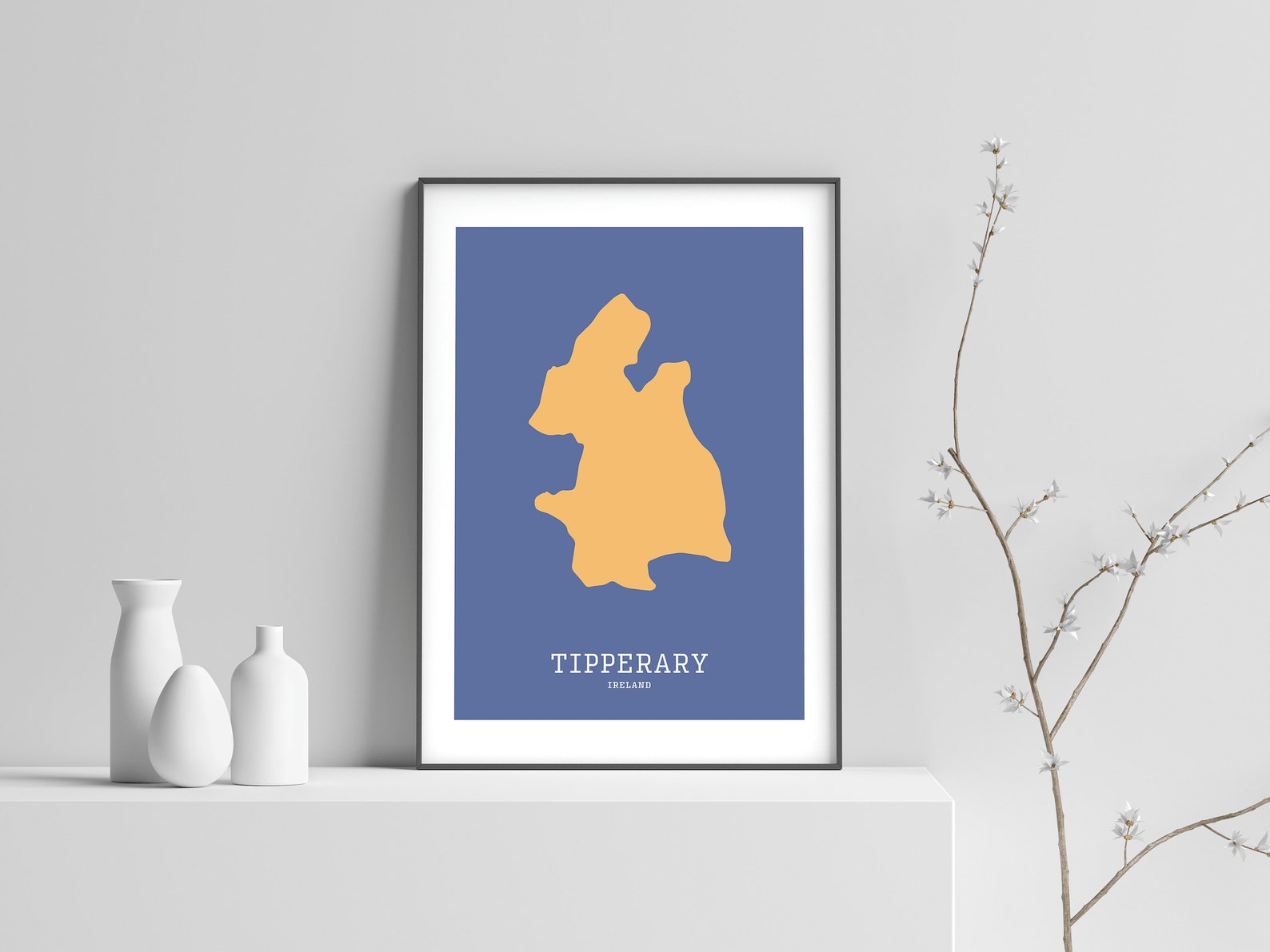 Tipperary Map Print // Map of Tipperary Print // Tipperary Art Print ...