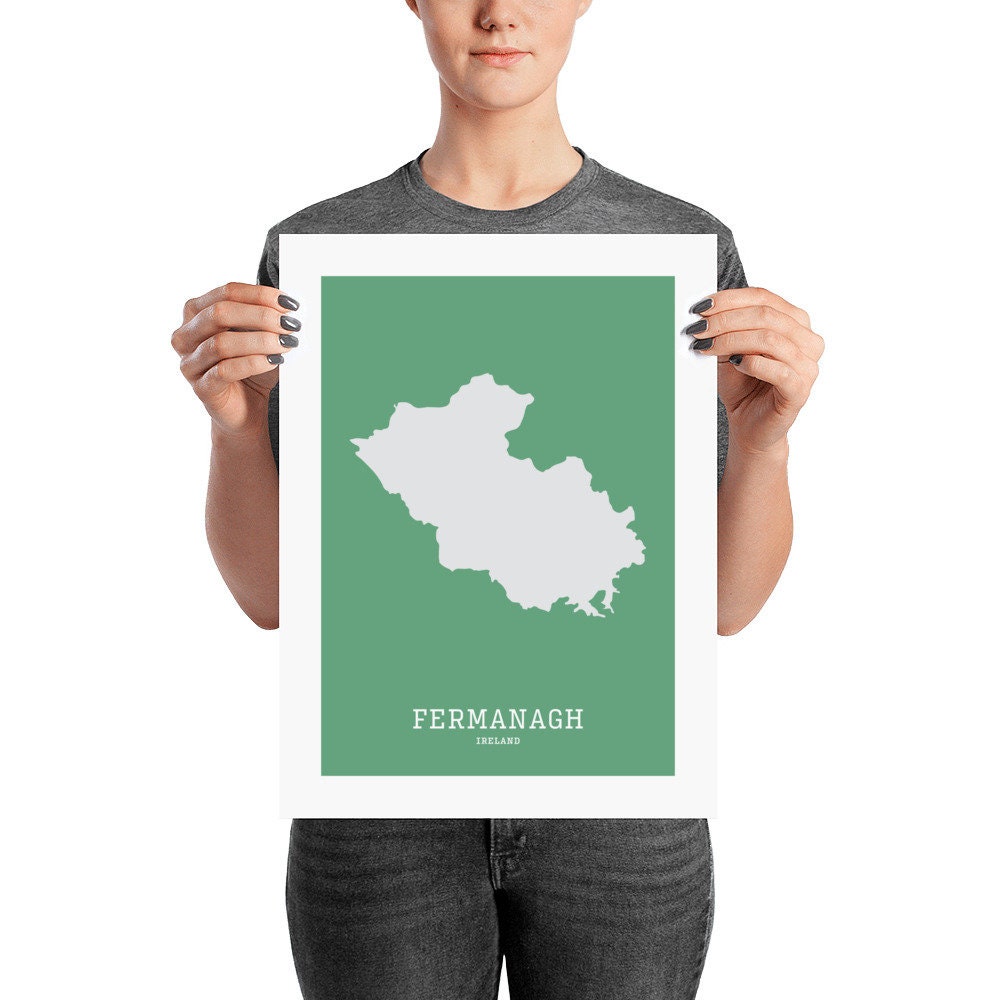 Fermanagh Map Print // Map of Fermanagh Print // Fermanagh Art - Etsy