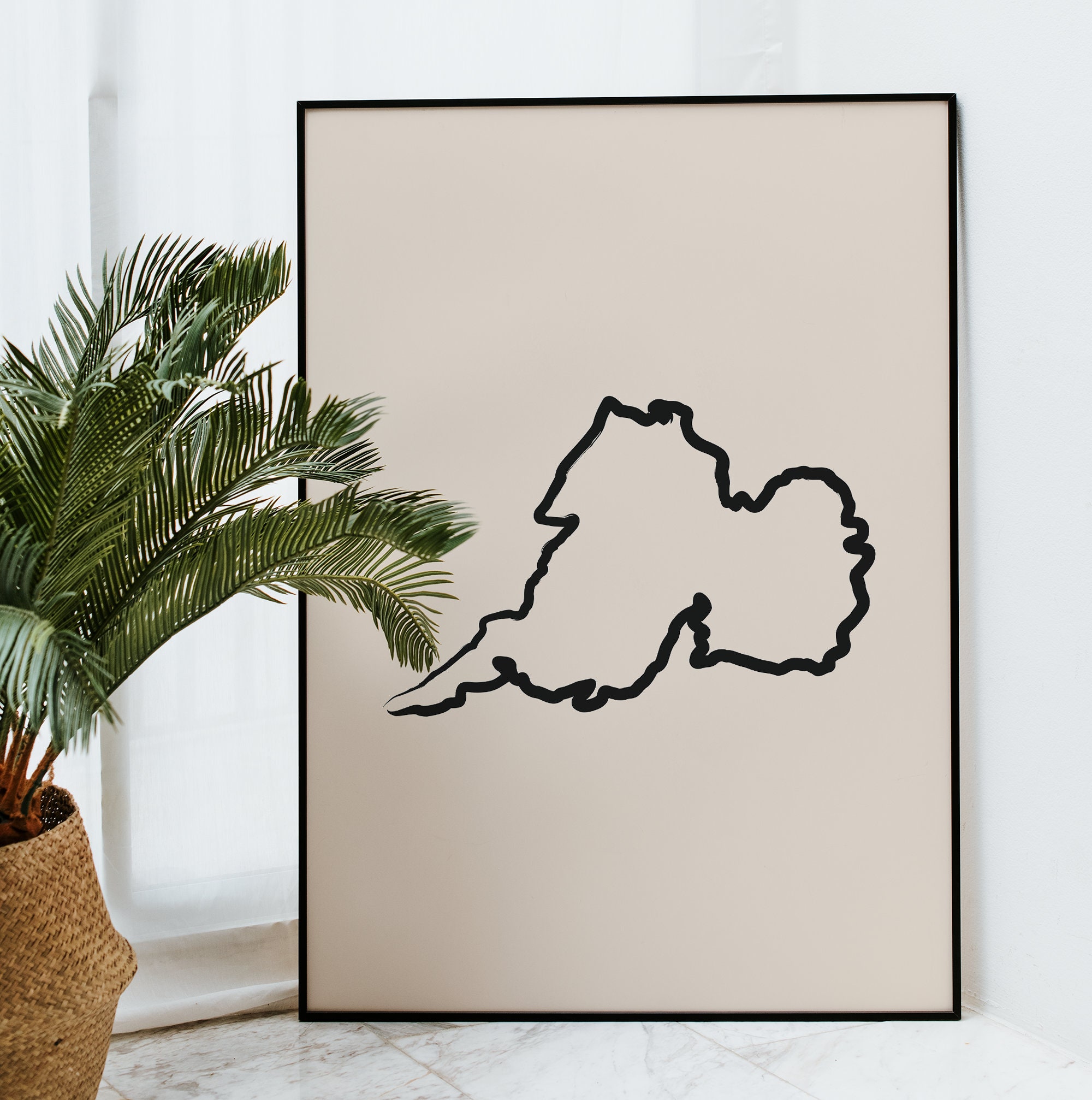 Clare Art Print // Map of Clare Print // County Clare // Clare Map ...