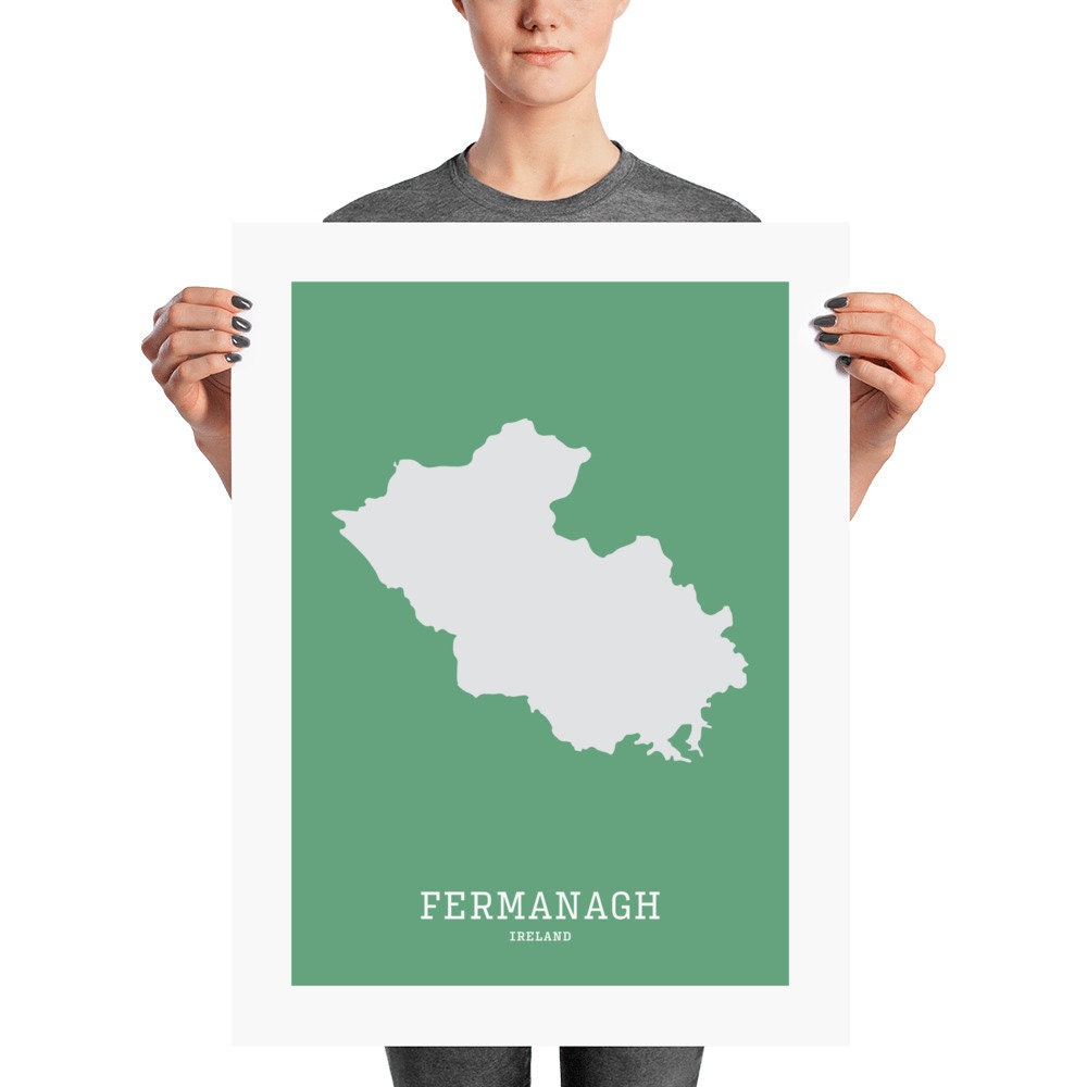 Fermanagh Map Print // Map of Fermanagh Print // Fermanagh Art - Etsy