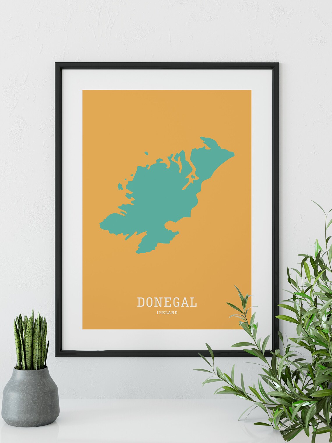 Donegal Map Print // Map of Donegal Print // Donegal Art Print ...