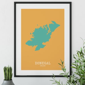 Donegal Map Print // Map of Donegal Print // Donegal Art Print ...