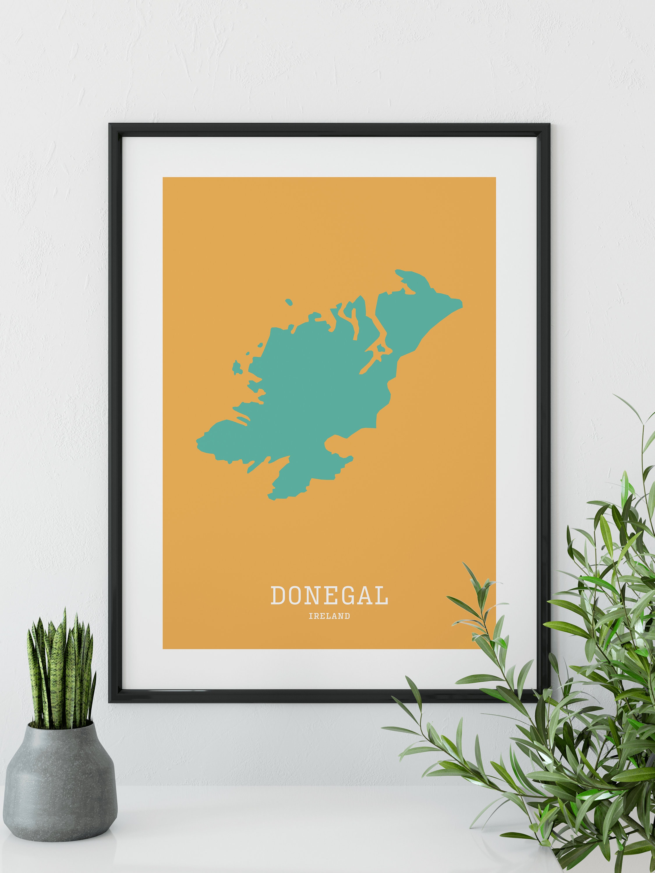 Donegal Map Print // Map of Donegal Print // Donegal Art Print ...