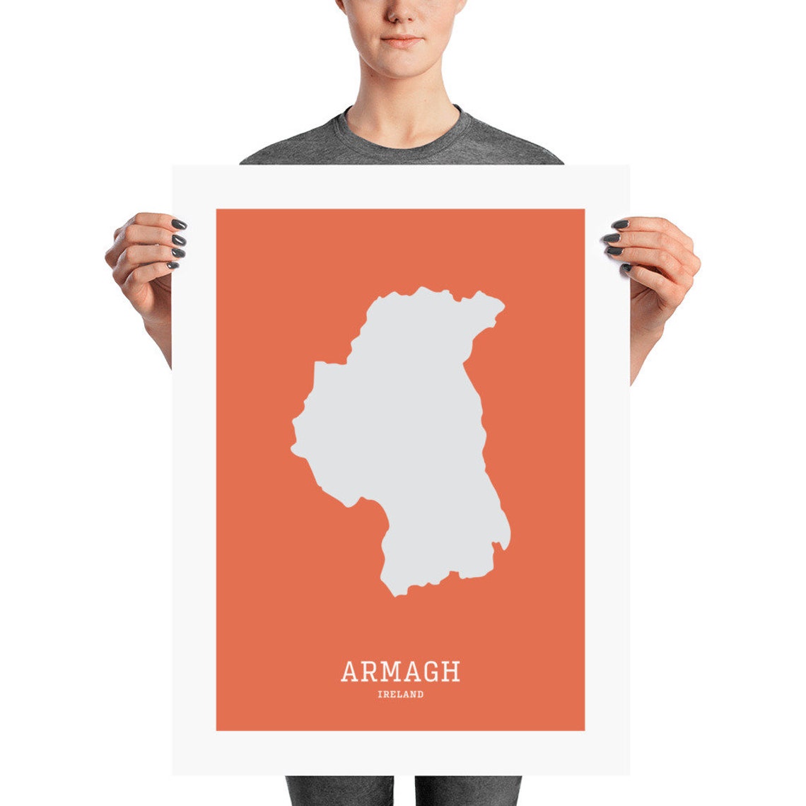 Armagh Map Print // Map of Armagh Print // Armagh Art Print // Armagh ...
